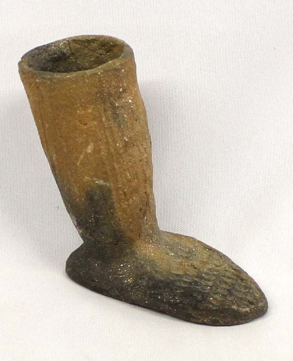 Native American Taos Pueblo Micaceous Clay Boot