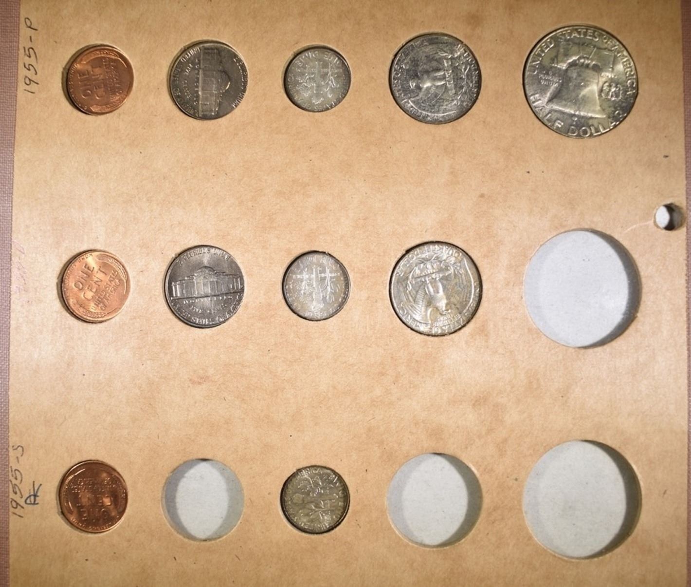 1955, 56, 57, 58 MINT SETS IN COLLECTOR BOARDS