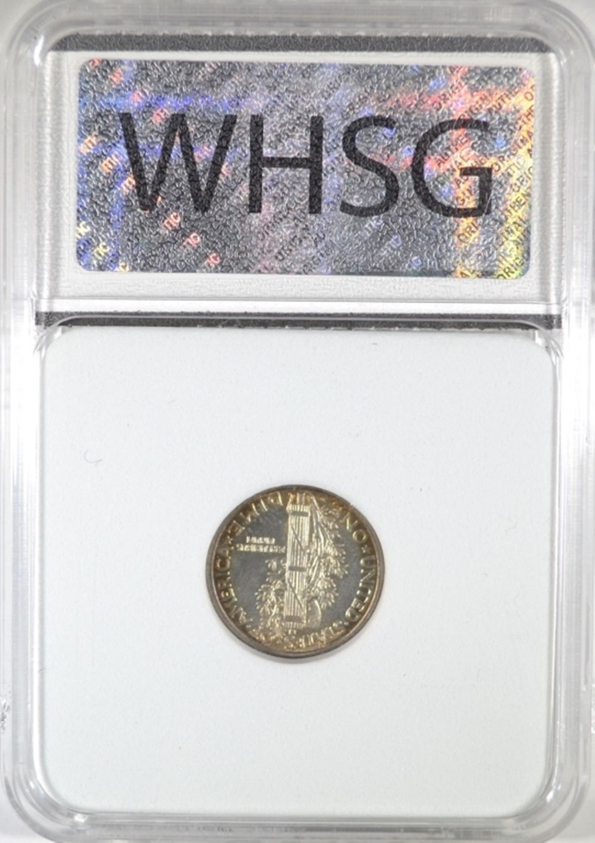 1917-D MERCURY DIME, WHSG CH/GEM BU