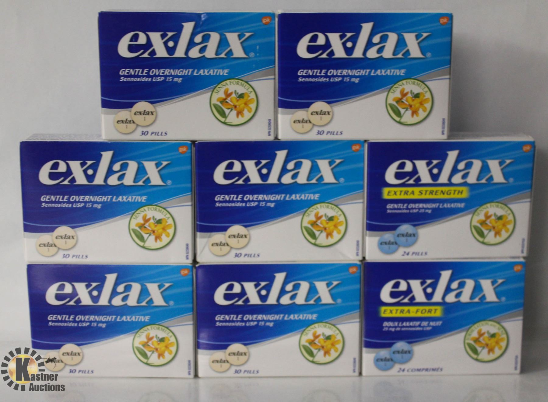 8 BOXES OF EXLAX GENTLE OVERNIGHT LAXATIVE