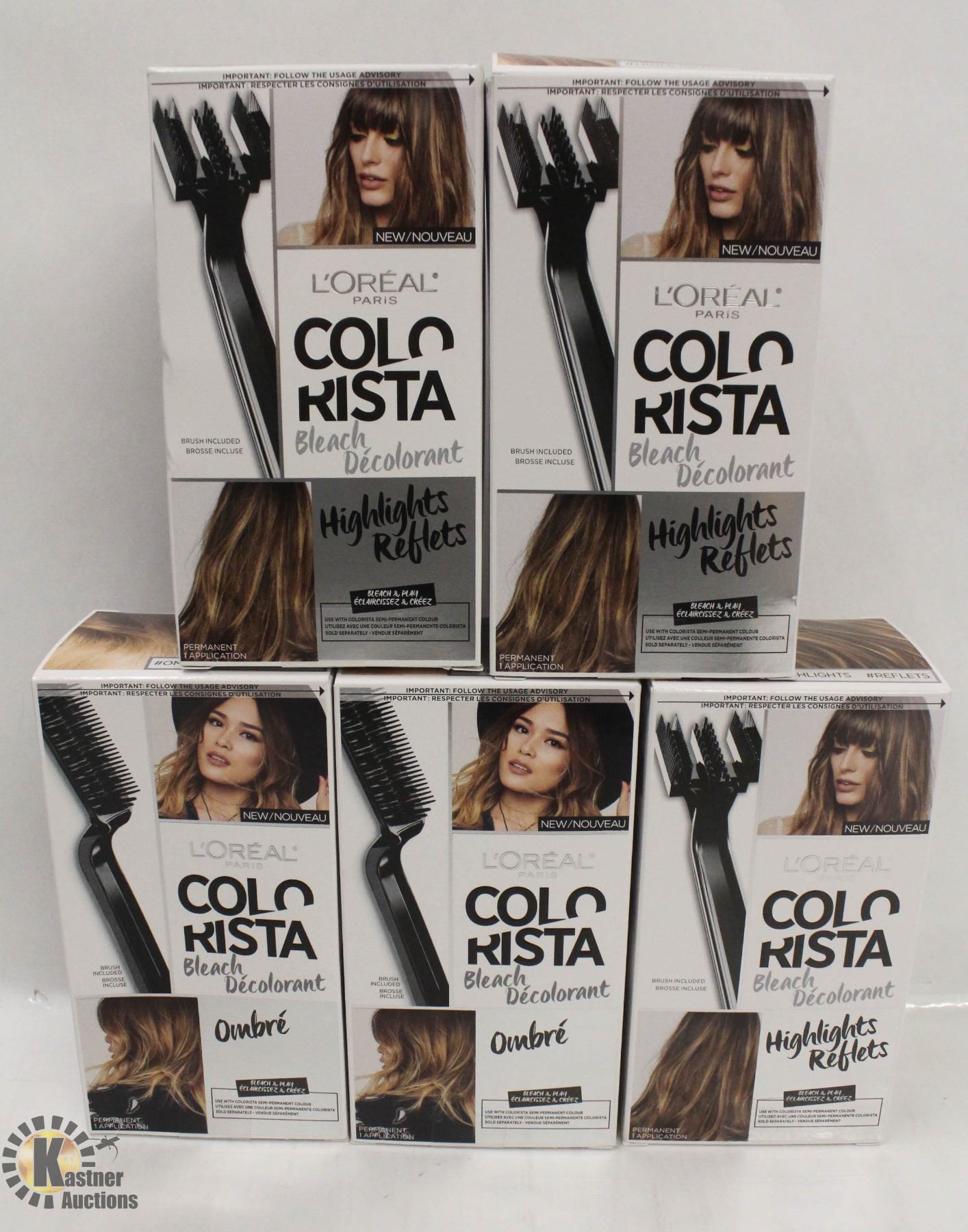 5 BOXES OF L'ORÉAL COLORISTA HAIR BLEACH
