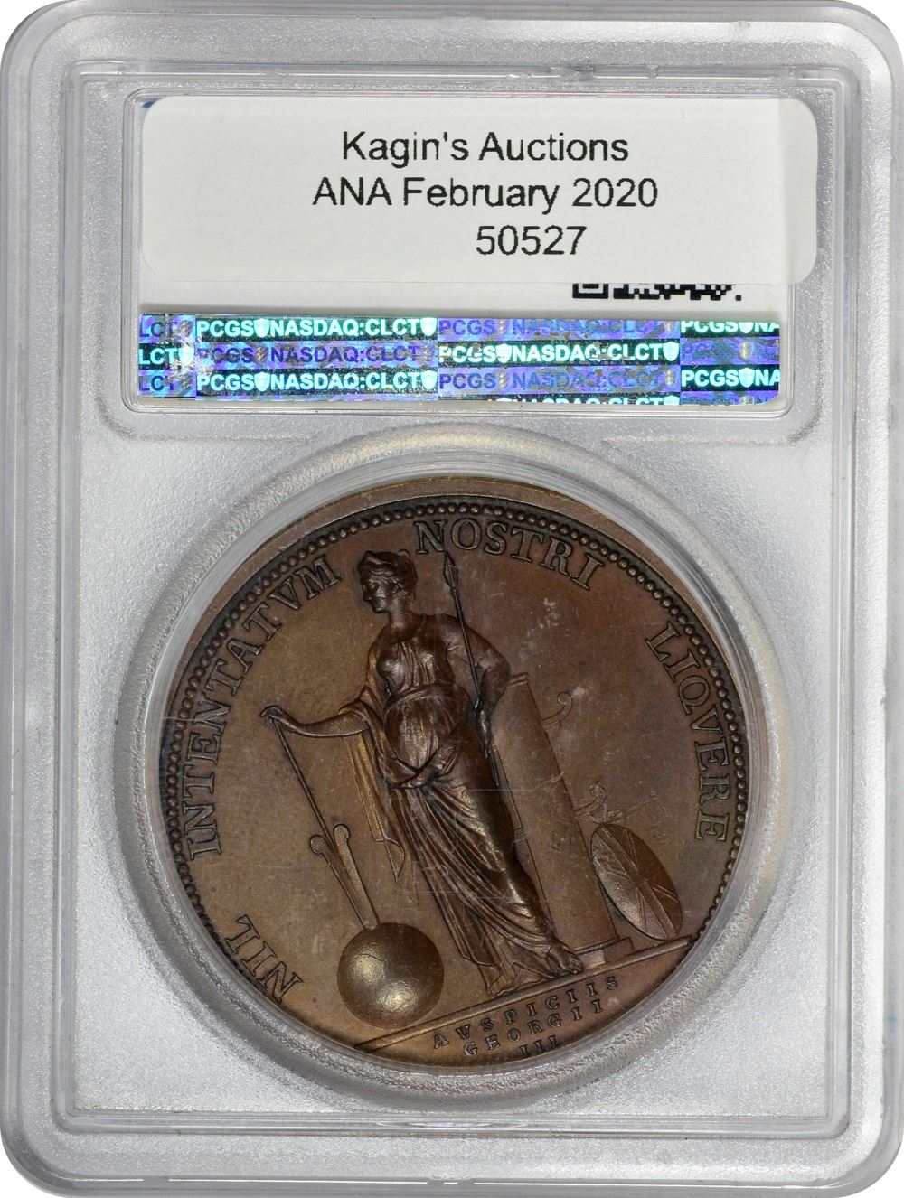 Undated (1776) Captain James Cook. Betts-553. Bronze. Plain Edge. MS-63 ...