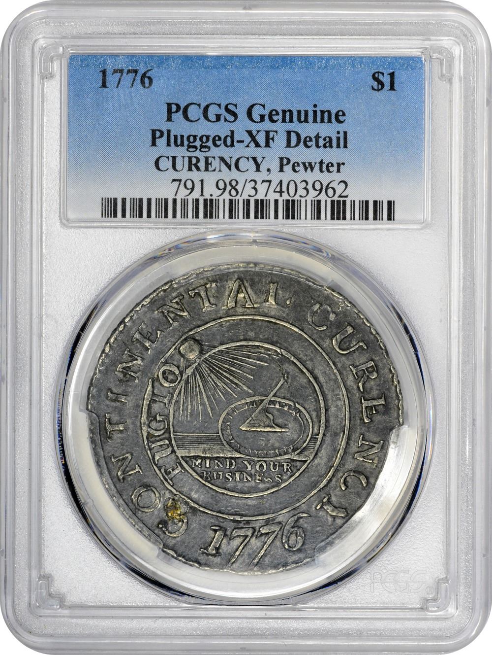 1776 Continental Unit or Dollar. Newman 1-C. CURENCY. EF Details ...