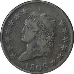 1809 S-280, BW-1. Rarity-2. VF-20 PCGS.