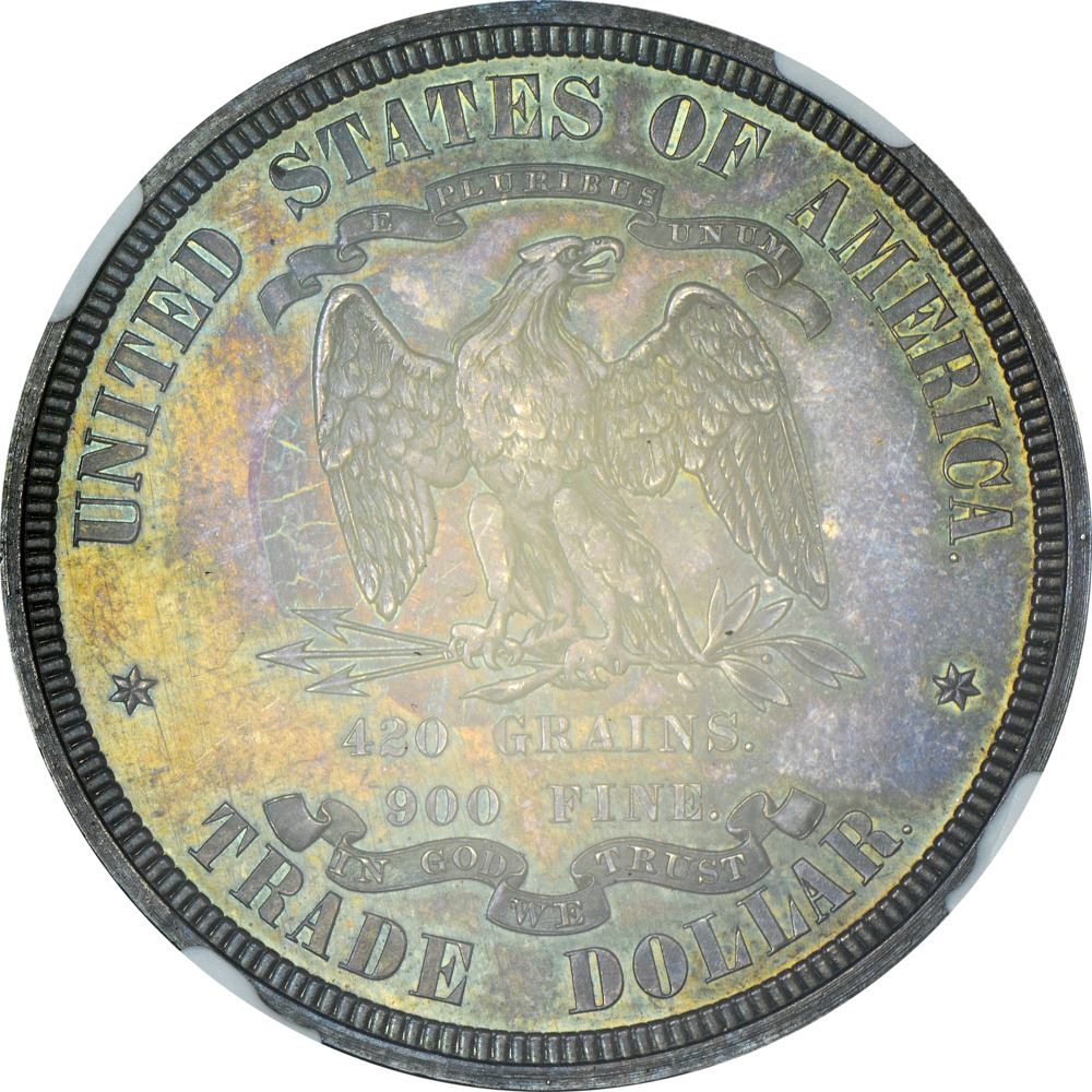 1873 Pattern Trade Dollar. Judd-1310, Pollock-1453. Silver. Reeded Edge ...