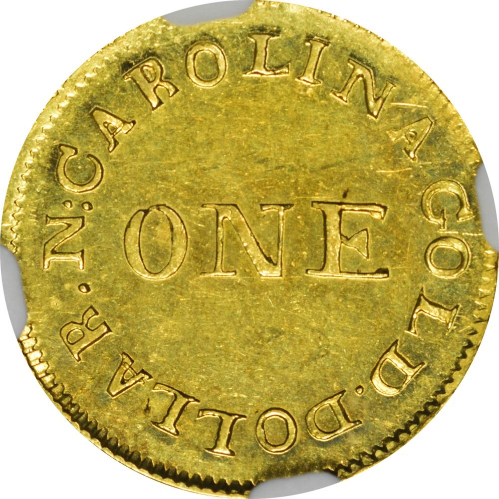 North Carolina. Undated (1834-1837) C. Bechtler Gold Dollar. Kagin-2 ...