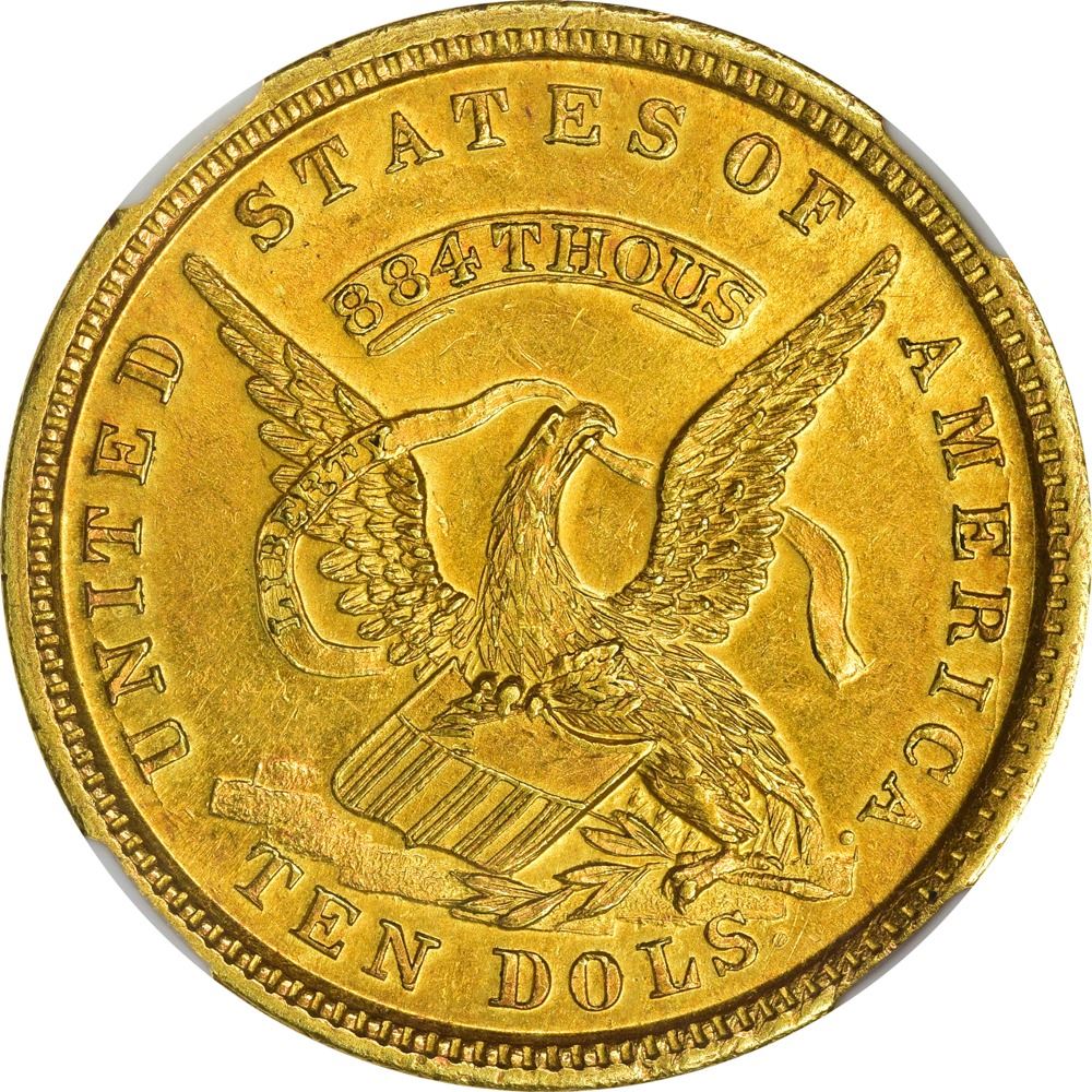 California. 1852 United States Assay Office of Gold, San Francisco $10 ...