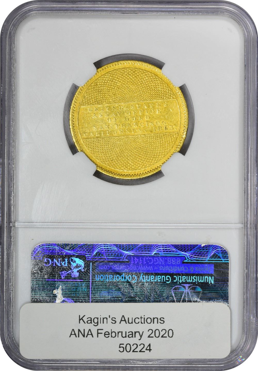 California. San Francisco. 1853 United States Assay Office of Gold $10 ...