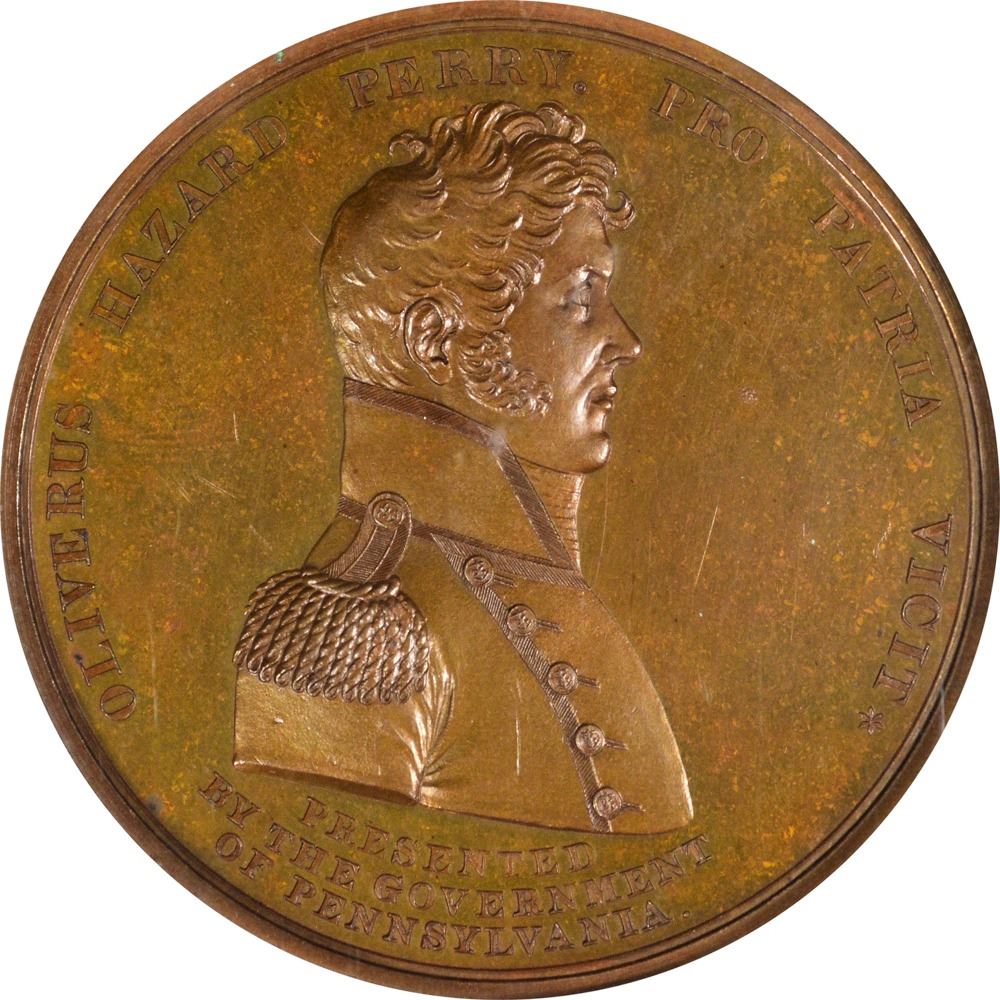 1813-Dated Master Commandant Oliver Hazard Perry Medal. Lake Erie, 10 ...
