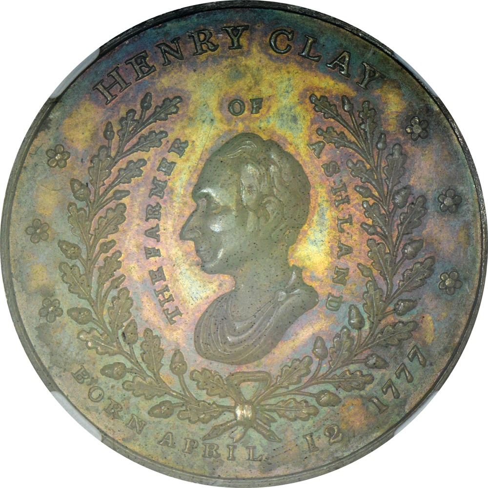 1844 Campaign. Henry Clay. DeWitt-HC-1844-10. Silver. Plain Edge. MS-65 ...