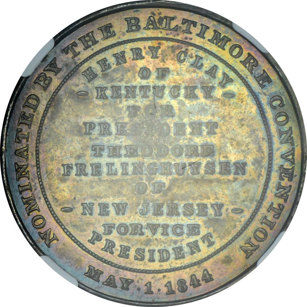 1844 Campaign. Henry Clay. DeWitt-HC-1844-10. Silver. Plain Edge. MS-65 ...