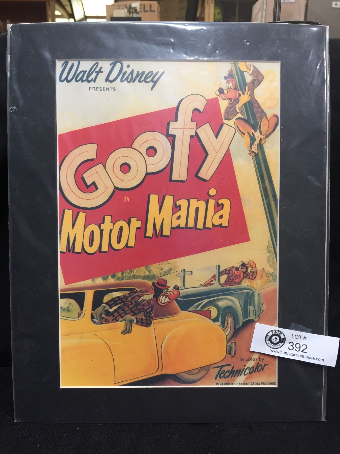 Vintage Poster Walt Disney Presents Goofy Motor Mania in Color By ...