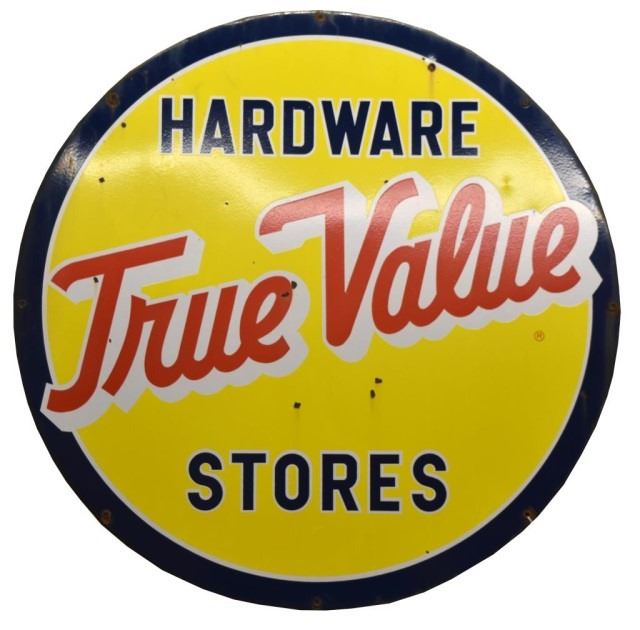 True Value Hardware Stores Porcelain Sign