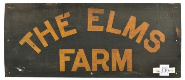 The Elms Farm Wood Sign