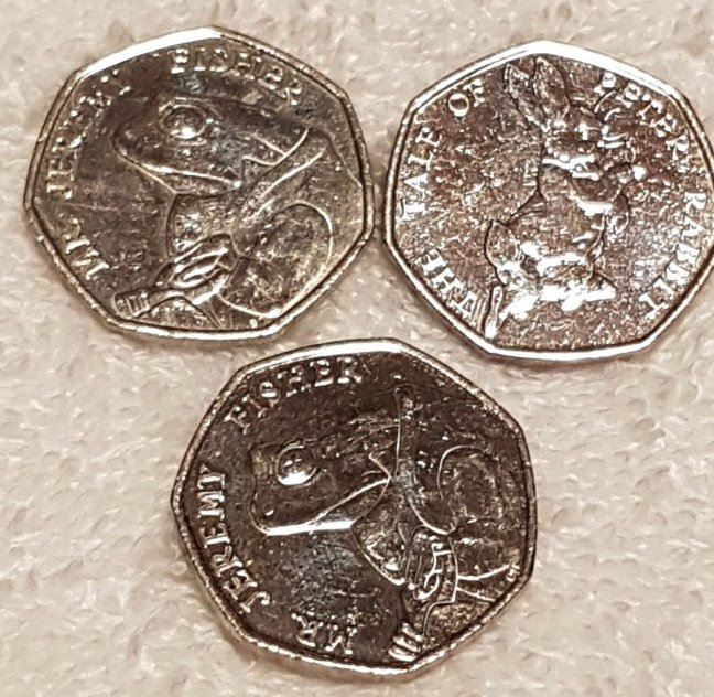 A COLLECTION OF BRITISH BEATRIX POTTER COINS.