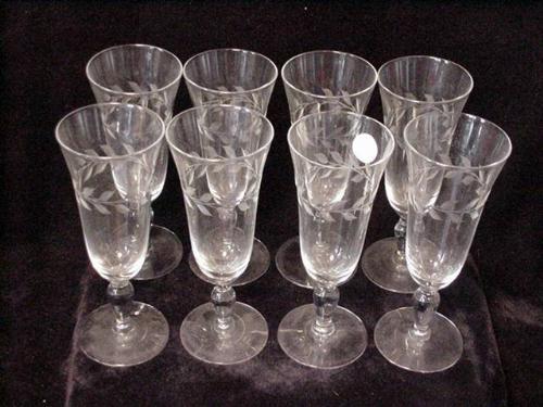 8 ETCHED PARFAIT GLASSES