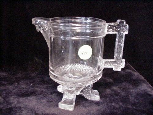 PRESSED GLASS QUEEN ANN PITCHER
