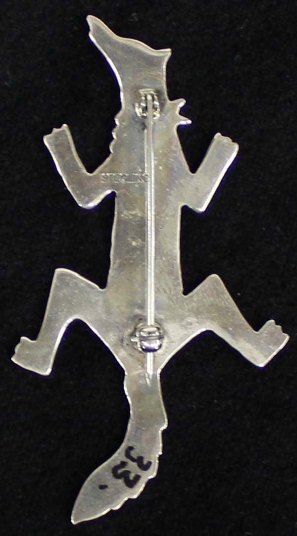 Whimsical Sterling Silver Coyote Pin