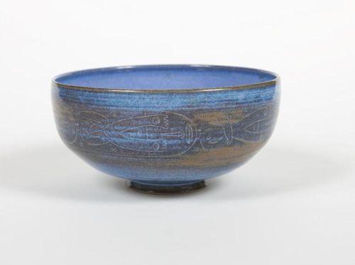 Edwin & Mary Scheier-Glazed ceramic bowl
