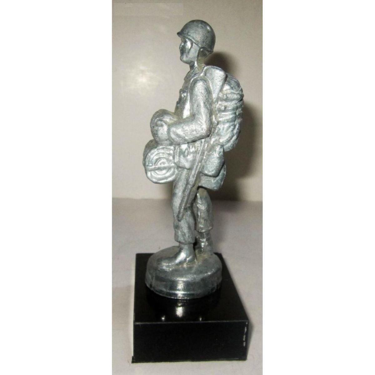 WWII US Army USMC Airborne Paratrooper Military Soldier Paperweight Trophy