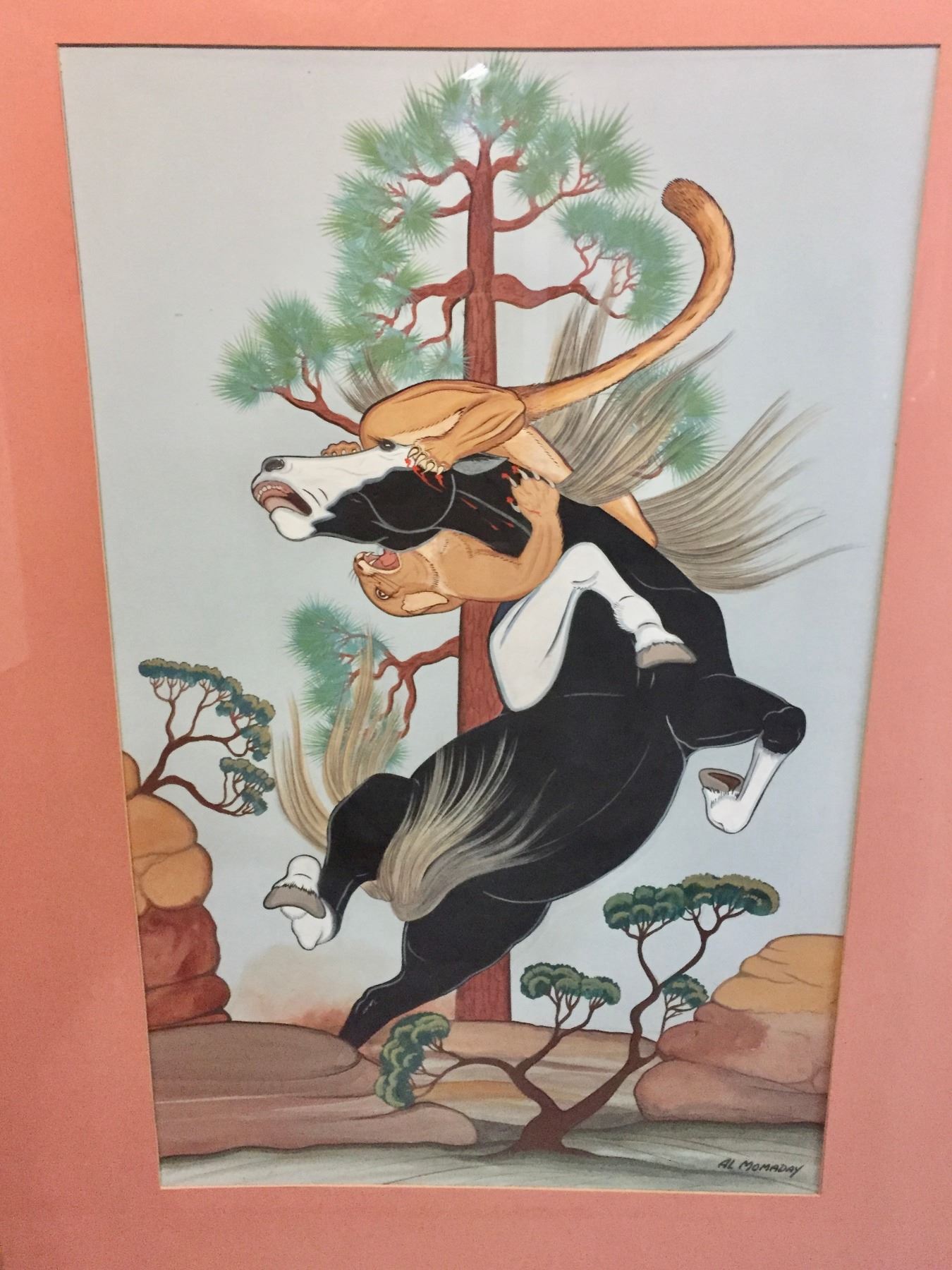 Original Al Momaday Watercolor Painting