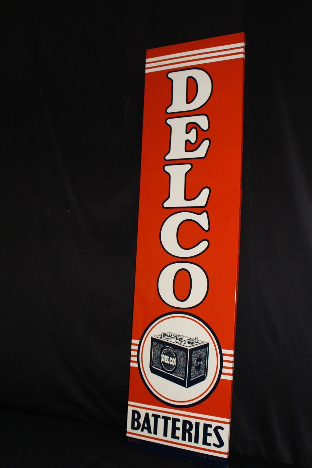 1948 DELCO BATTERIES TIN SIGN