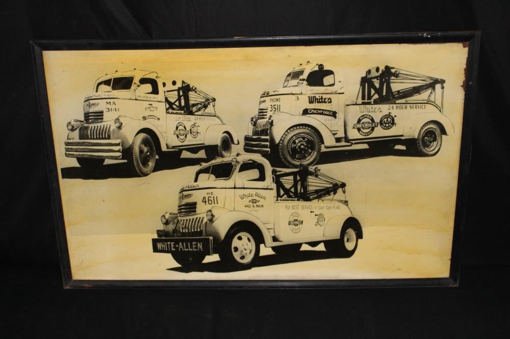 LARGE CHEVROLET TOW TRUCK SIGN OHIO DEALER