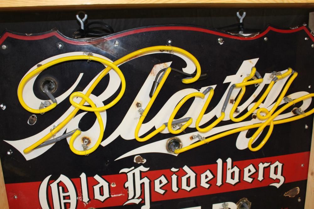 PORCELAIN BLATZ OLD HEIDELBERG BEER NEON SIGN