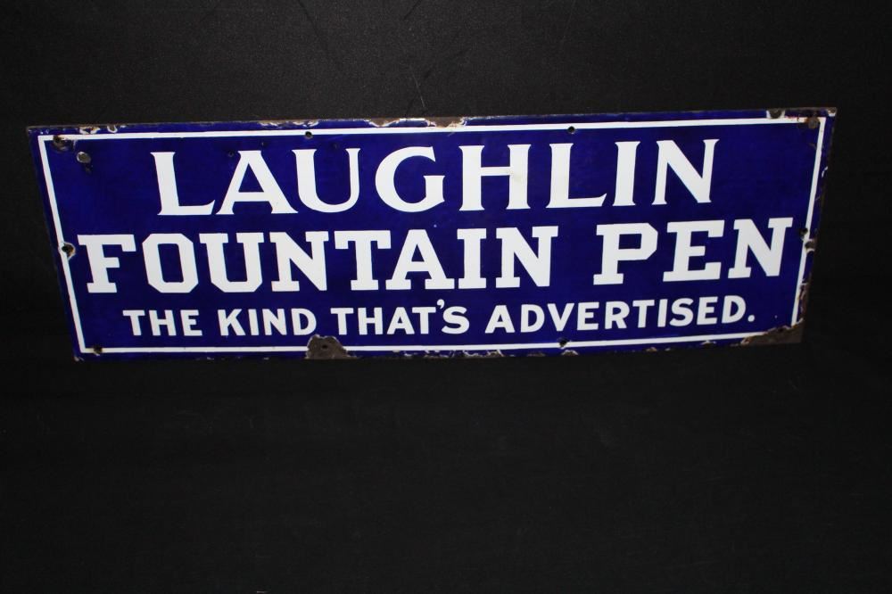 PORCELAIN LAUGHLIN FOUNTAIN PEN SIGN