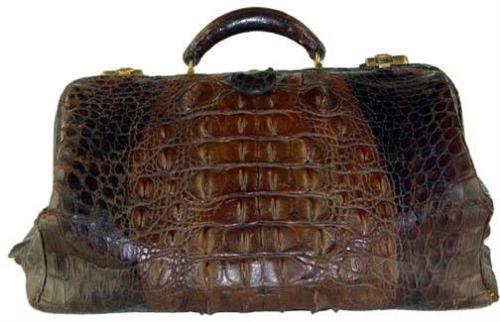 Antique Alligator Skin Doctors Bag
