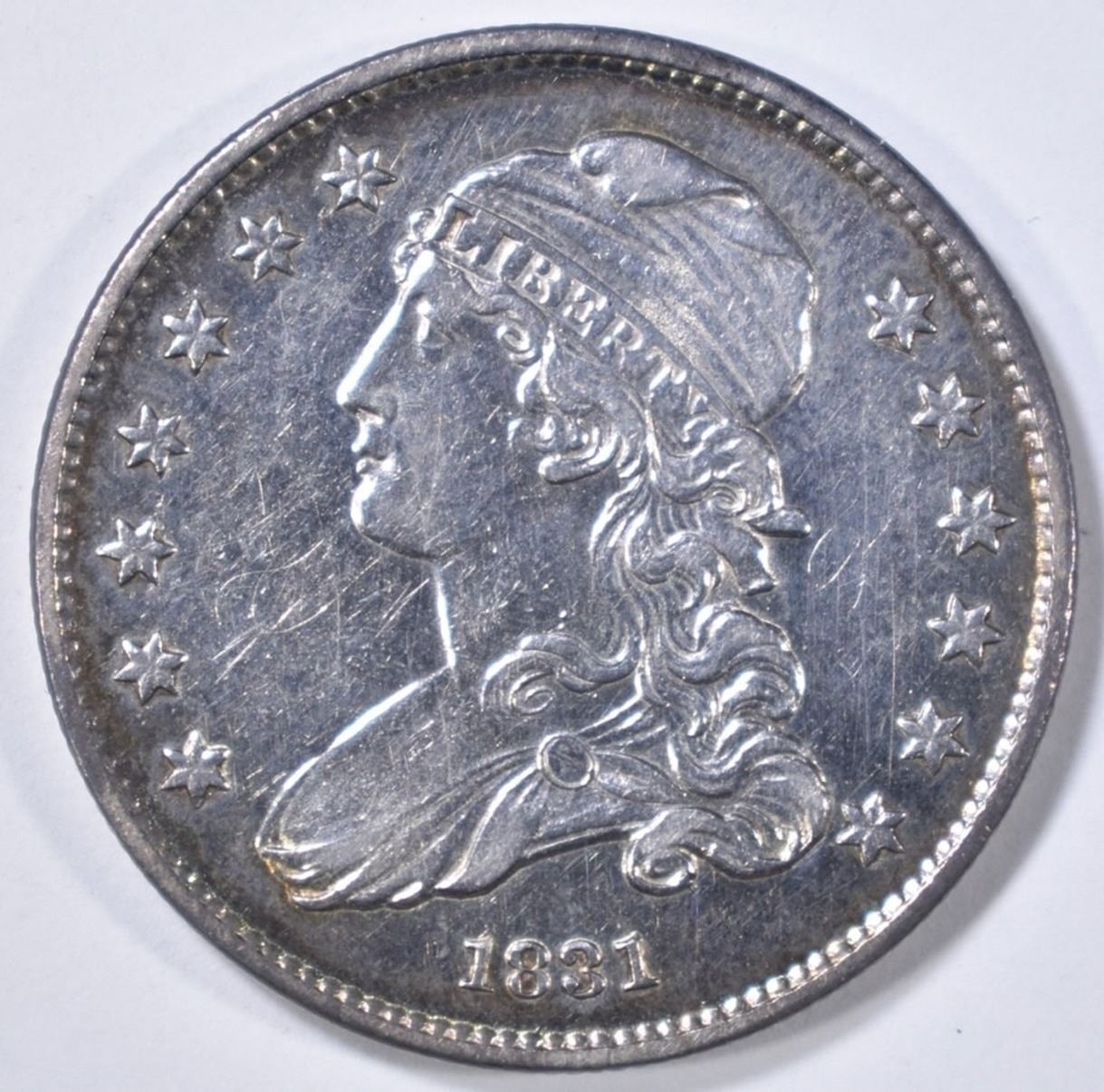 1831 CAPPED BUST QUARTER AU/BU NICE