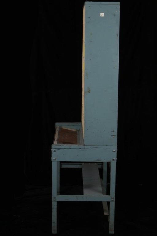 Mid 1900s Steel Rural Post Office Bin Cabinet