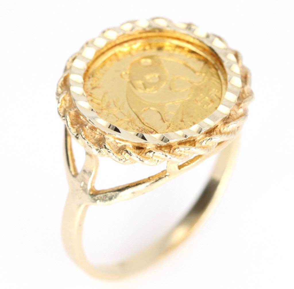 1990 Chinese 1/20 oz .999 Gold 5 Yuan Ring