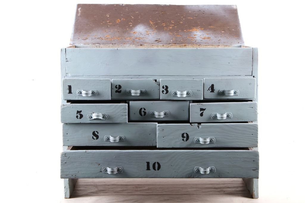 Mid 1900's Post Office Small Cabinet