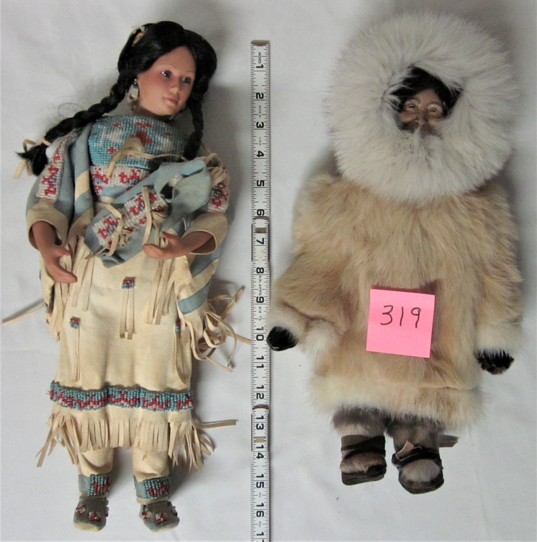 vintage Eskimo & Native Indian maiden dolls - Schmalz Auctions
