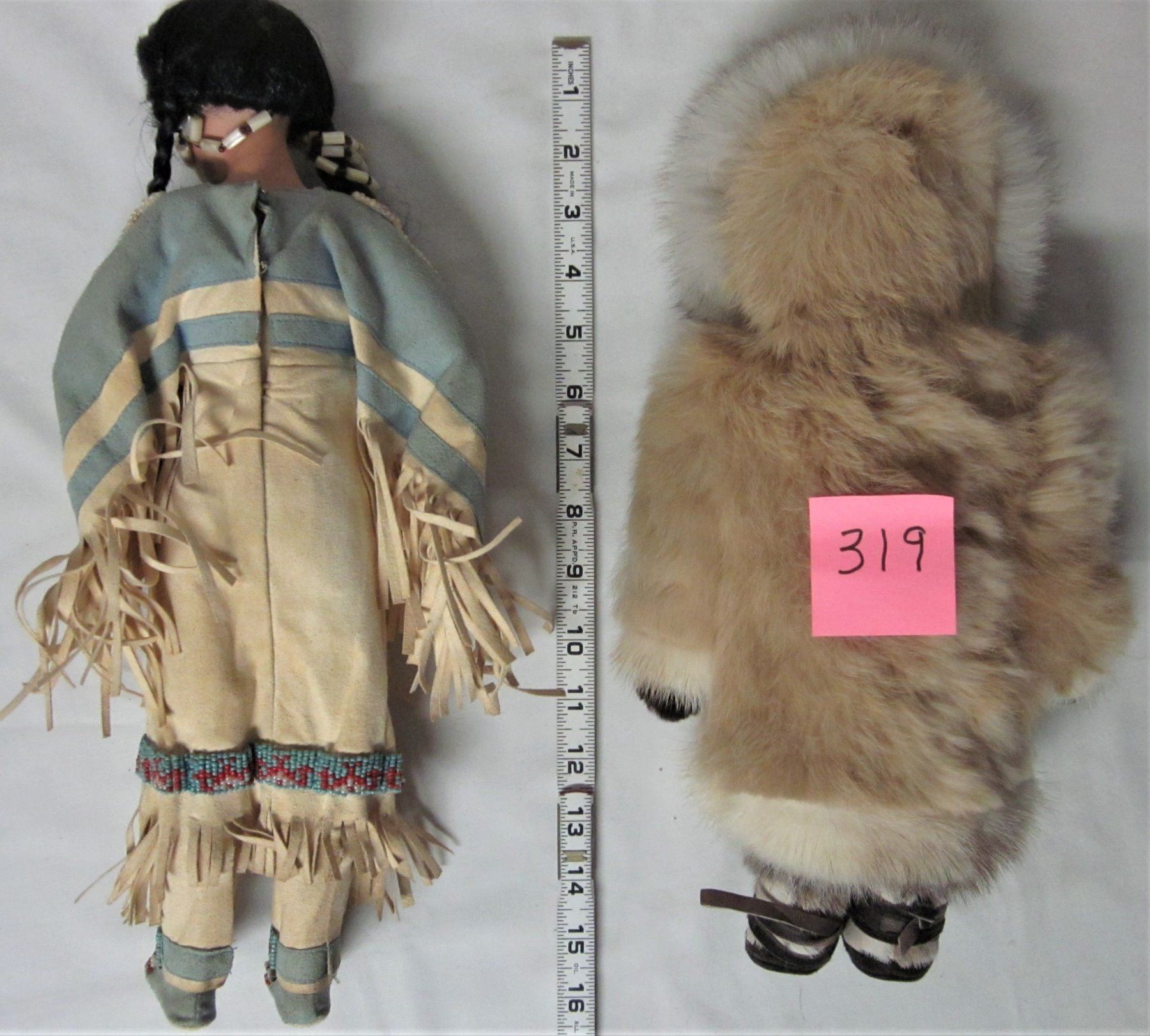 vintage Eskimo & Native Indian maiden dolls