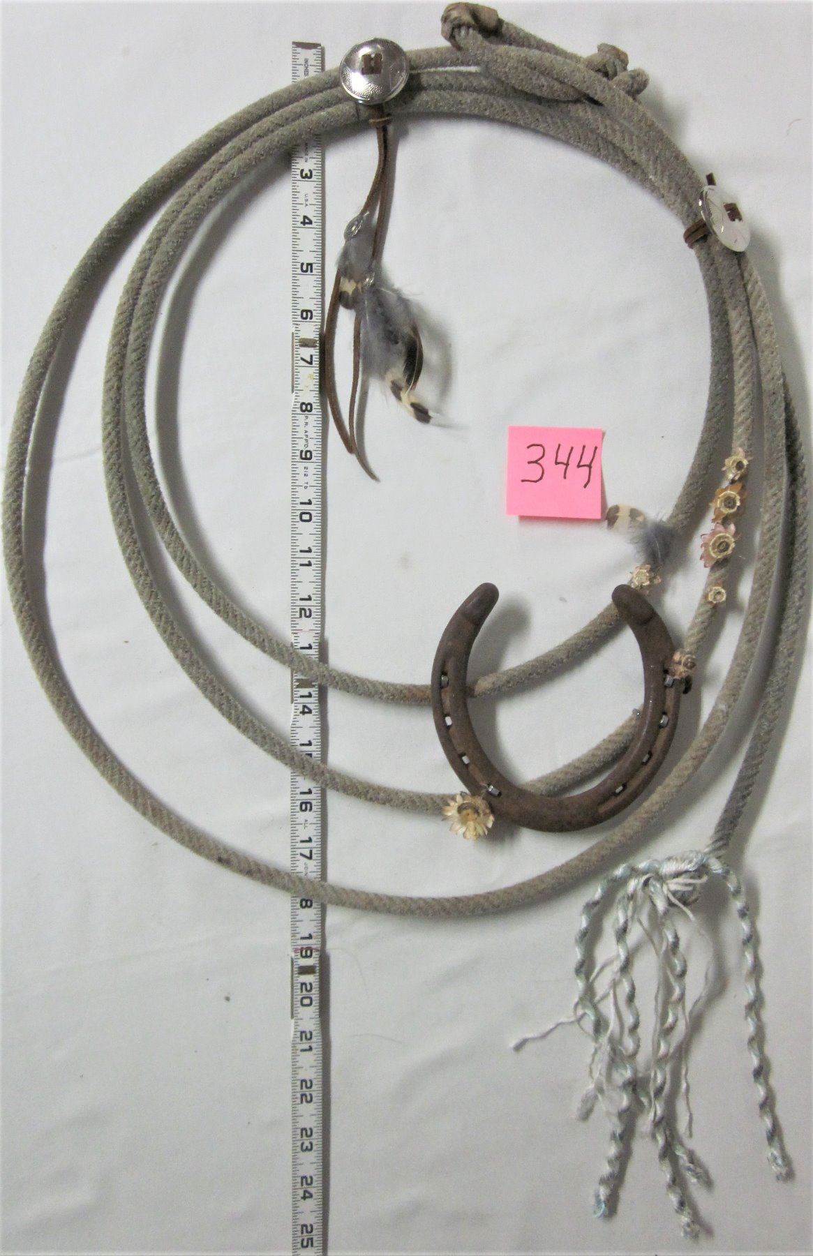 rawhide whip western wall hanging