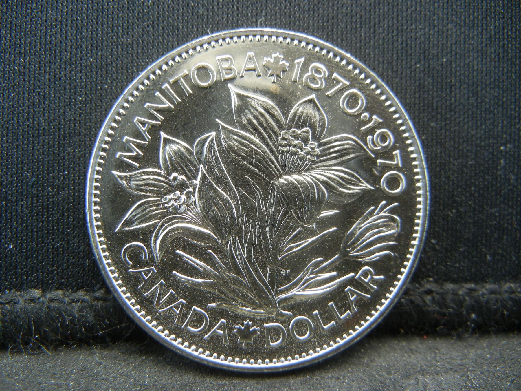 1970 Canada Manitoba (1870-1970) Centennial Dollar.