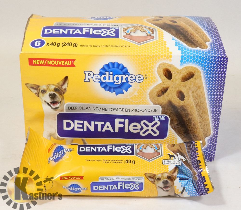 BOX OF DENTAFLEX DOG BONES.