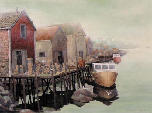 A. Edward Furness - SEA MIST, NEAR PEGGY'S COVE,