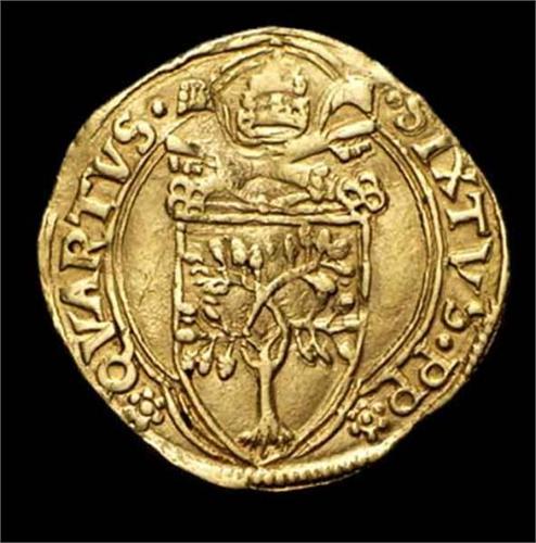 Papal middle age coins - gold -Sisto IV