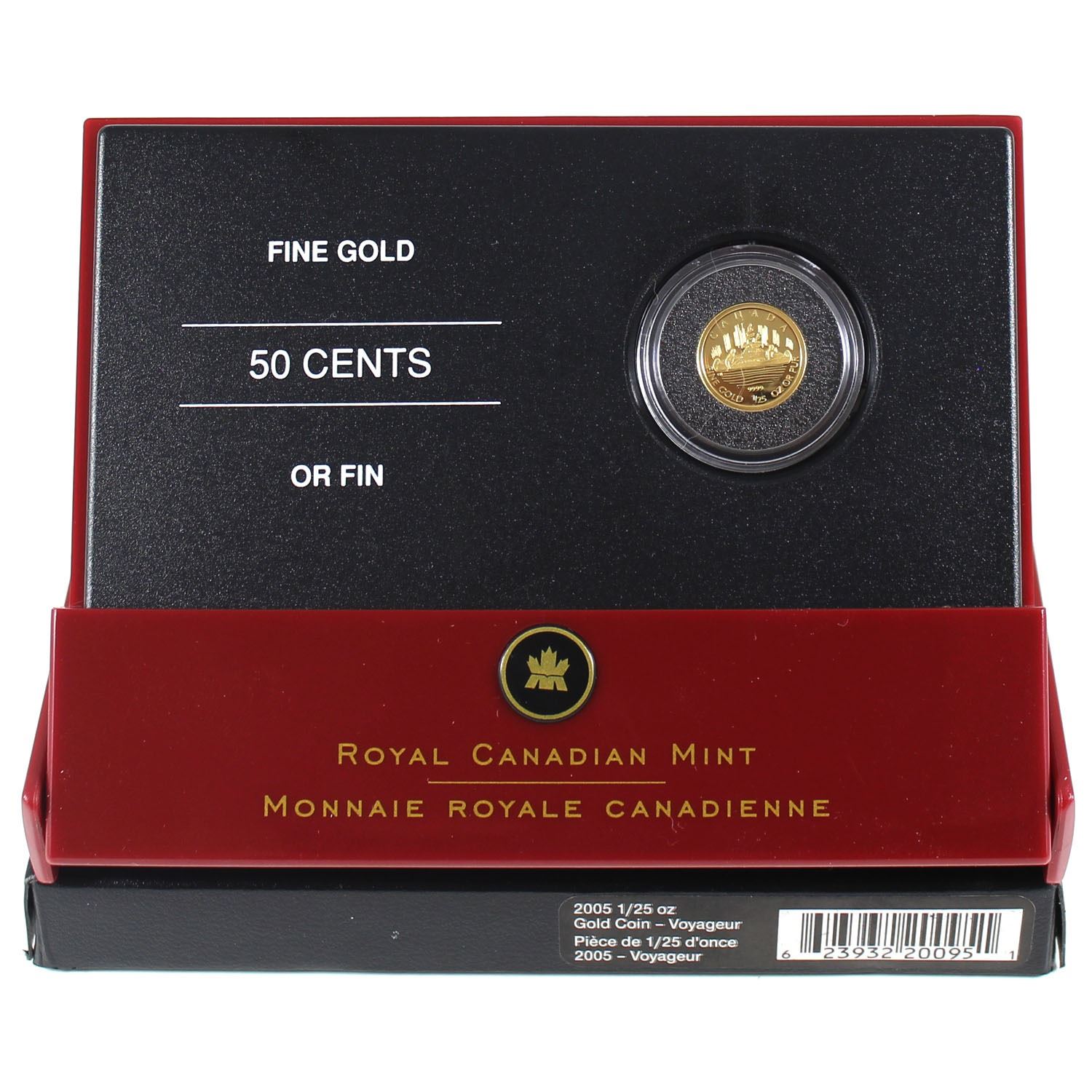 2005 Canada 50-cents Voyageur 1/25oz. Pure Gold Coin (TAX Exempt).