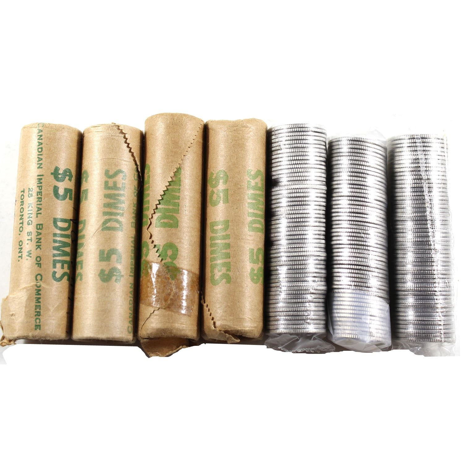 Estate Lot of Canada Original 10-cents Rolls - 1978, 1979, 1980, 1981 ...