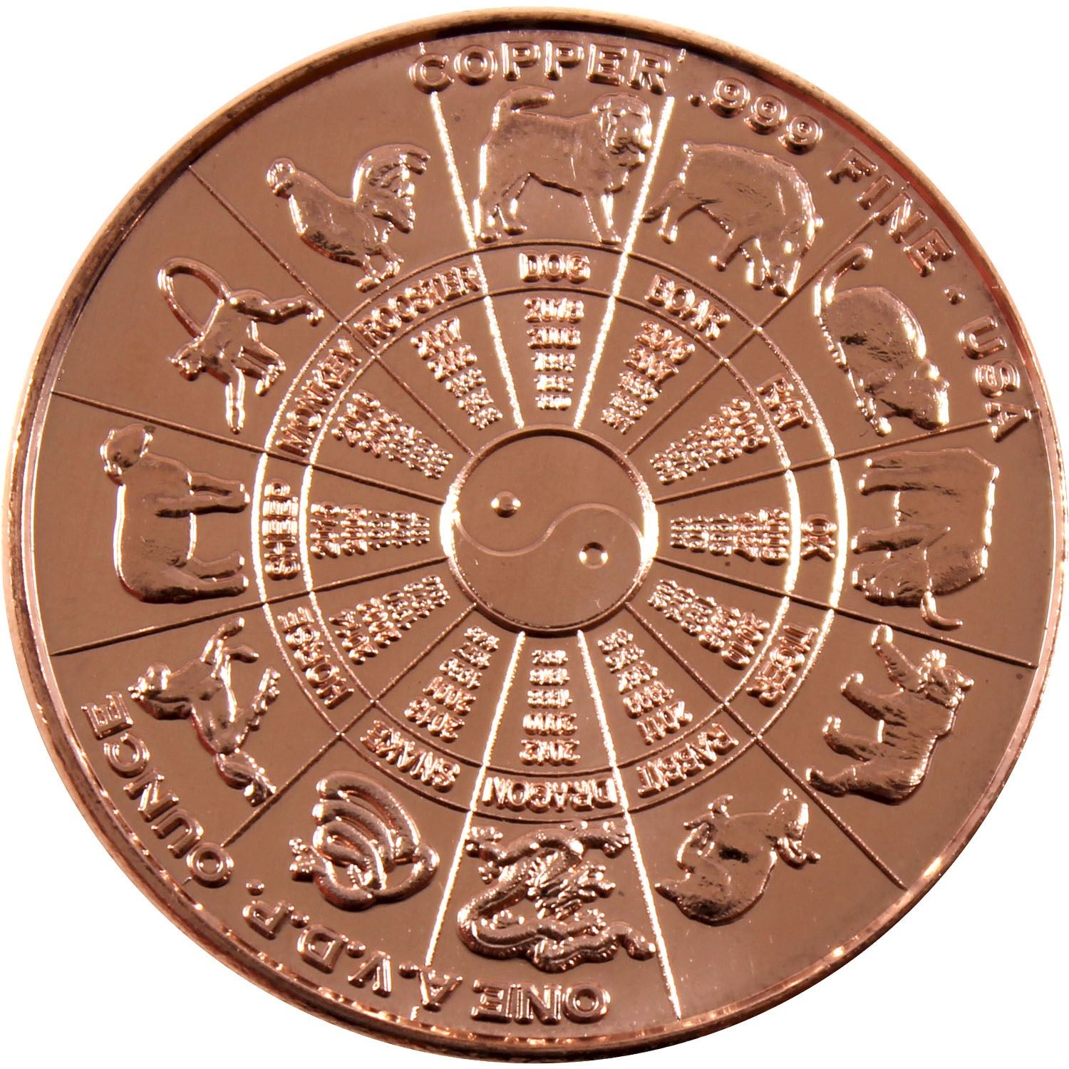 *20x 1oz .999 Fine Copper Rounds in Tube - 10x Gemini & 10x Scorpio ...