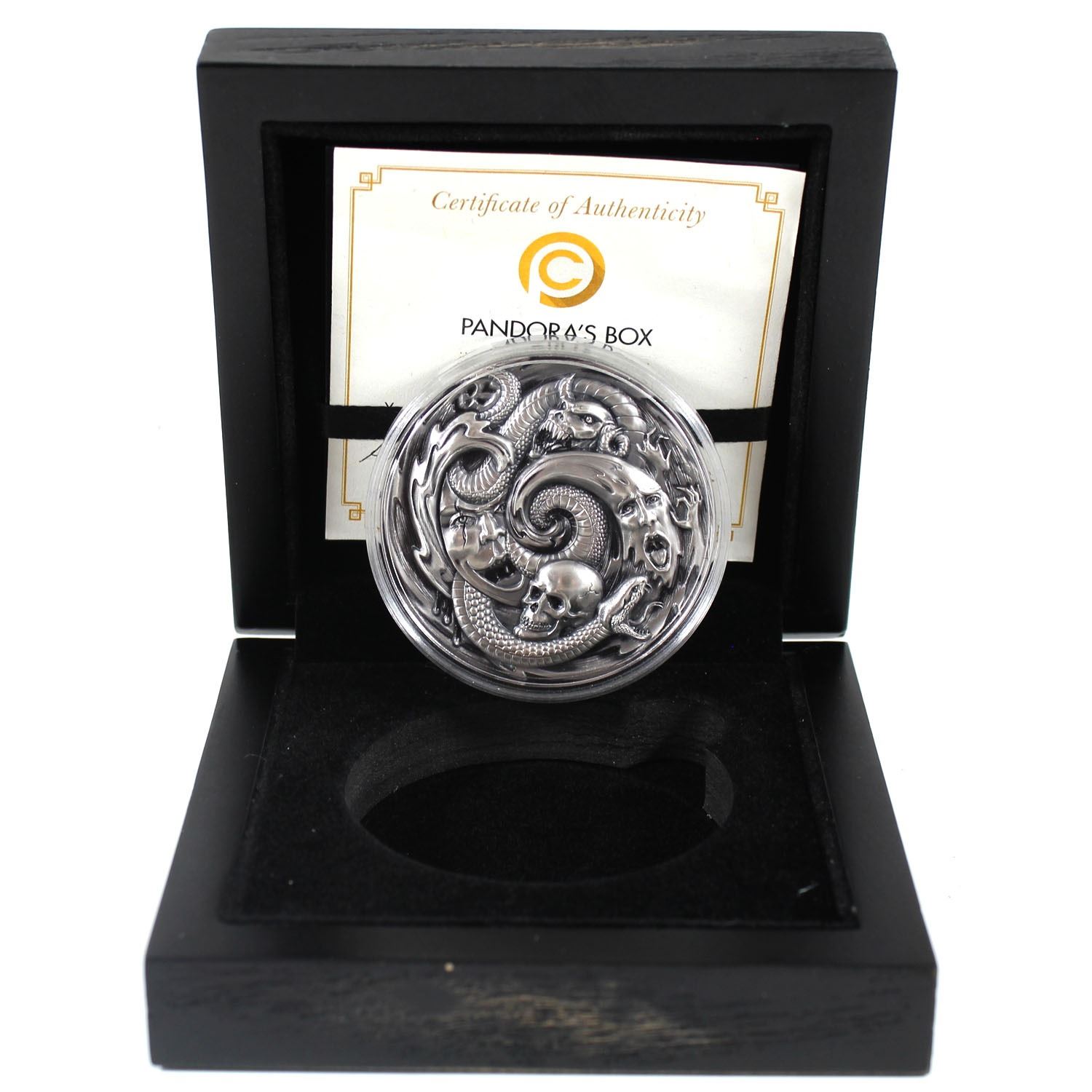 2019 Republic of Palau $20 Pandora's Box 3oz .999 Fine Silver Coin with ...