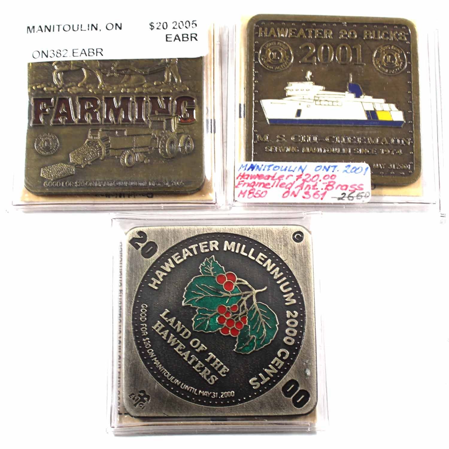 Lot of 3x 2000, 2001 & 2005 Rare Low Mintage Manitoulin Island Haweater ...