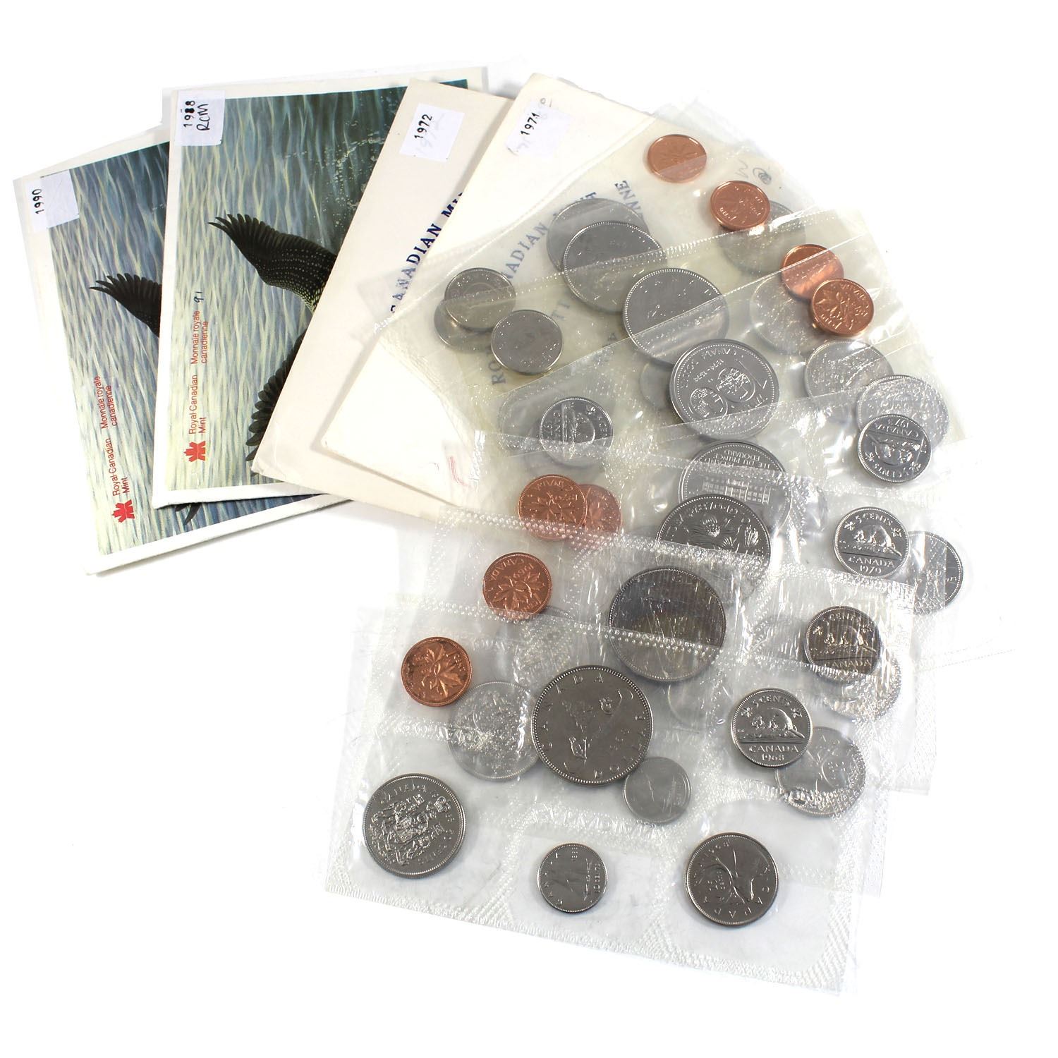 Estate Lot of 1968-1990 Canada Proof Like Sets - 1968-1974, 1981, 1982 ...