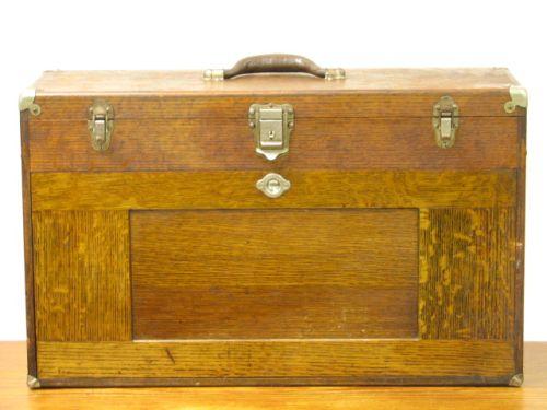 Oak Machinist Tool Box H.Gerstner Sons, Dayton Ohio