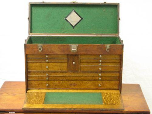 Oak Machinist Tool Box H.Gerstner Sons, Dayton Ohio