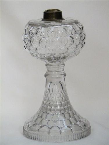 1800s Oil Lamp EAPG Honeycomb